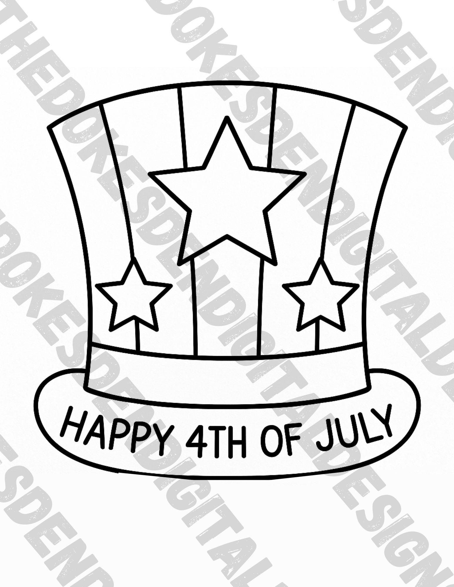 Patriotic Hat-making Fun! | Instant Download | Printable Fourth of July ...