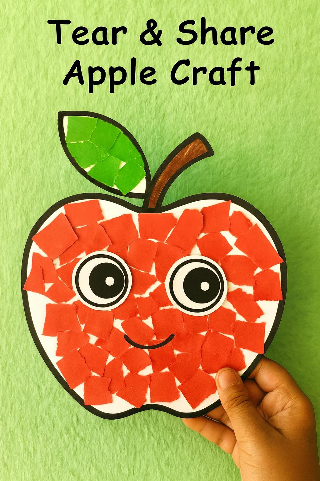 Printable Scrap Paper Apple Craft for Kids | Fall Classroom Activity ...