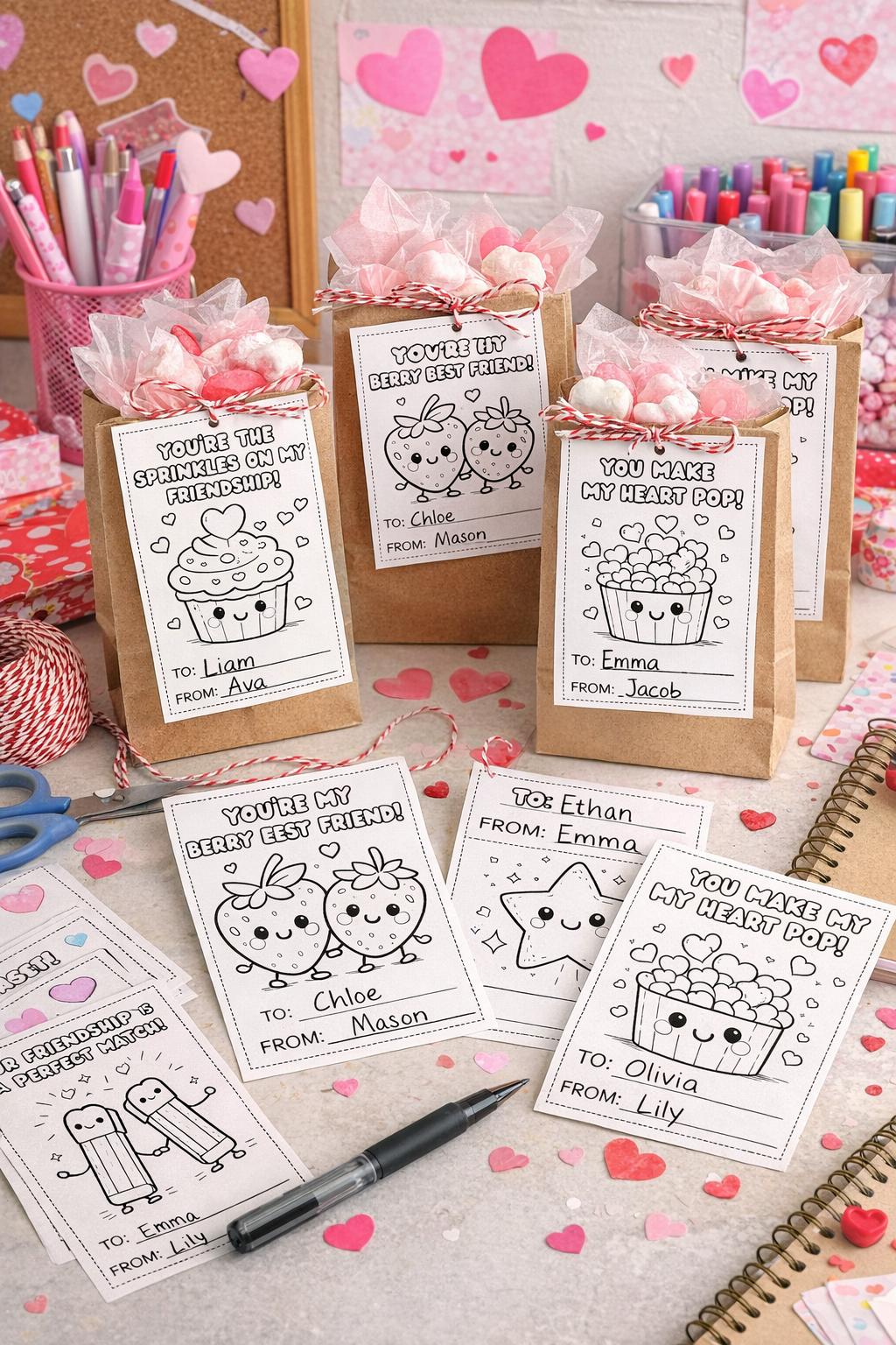 Valentine’s Day Friendship Cards for Kids | Printable Classroom ...