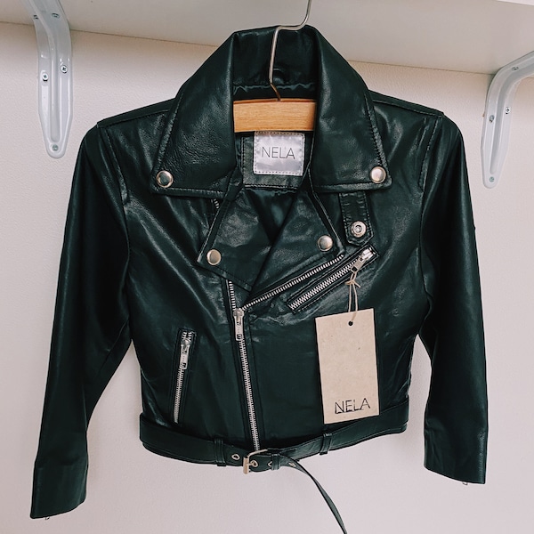 Kids Girls Leather Jacket - Etsy