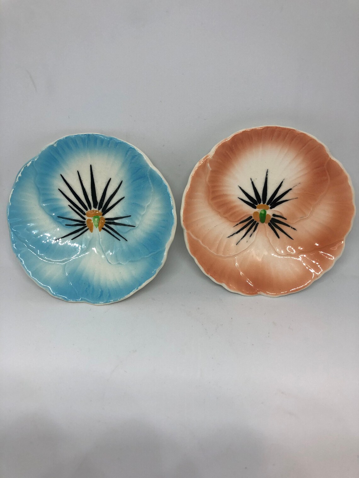Set of 2 Vintage Pansy China Plates 3” Made in England - Etsy
