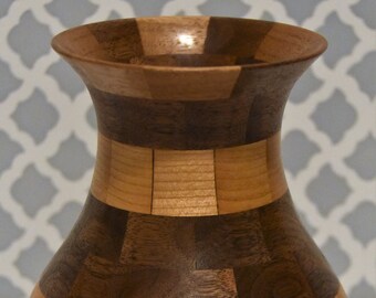 Wood Segmented Vase | Etsy