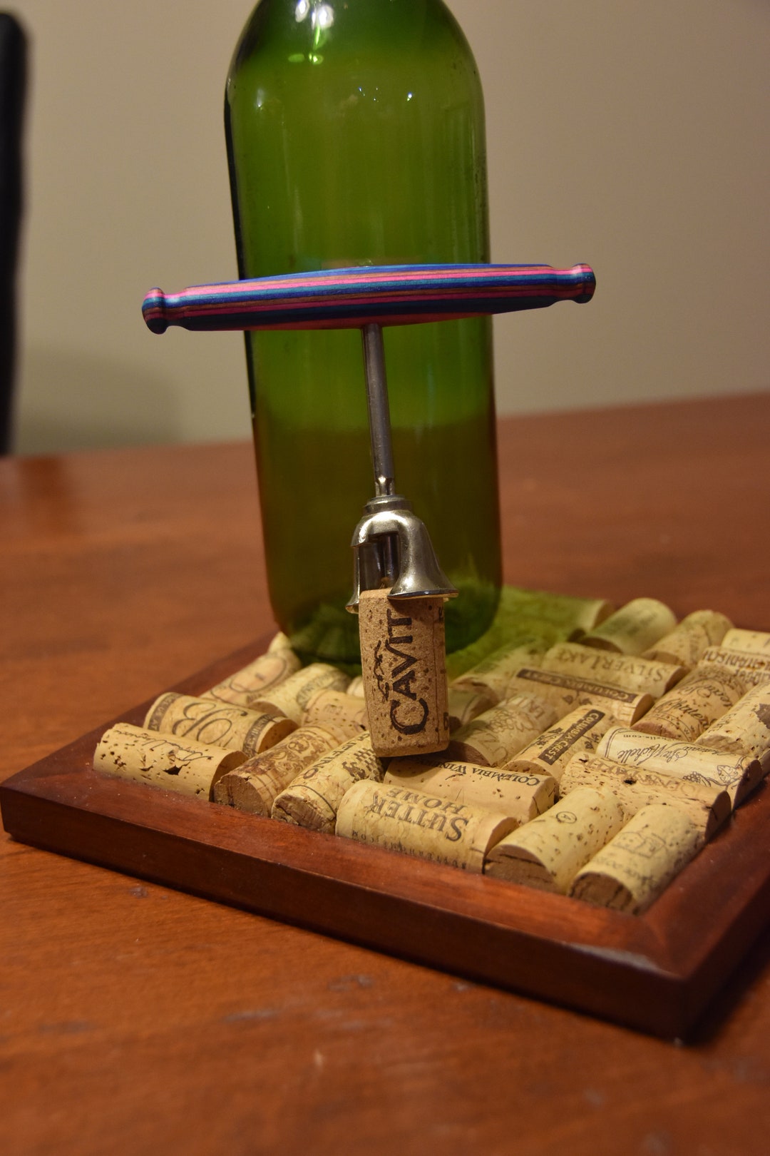 Hecho a mano Spectraply Wooden Corkscrew Extractor Rosa, Azul y Teal ...