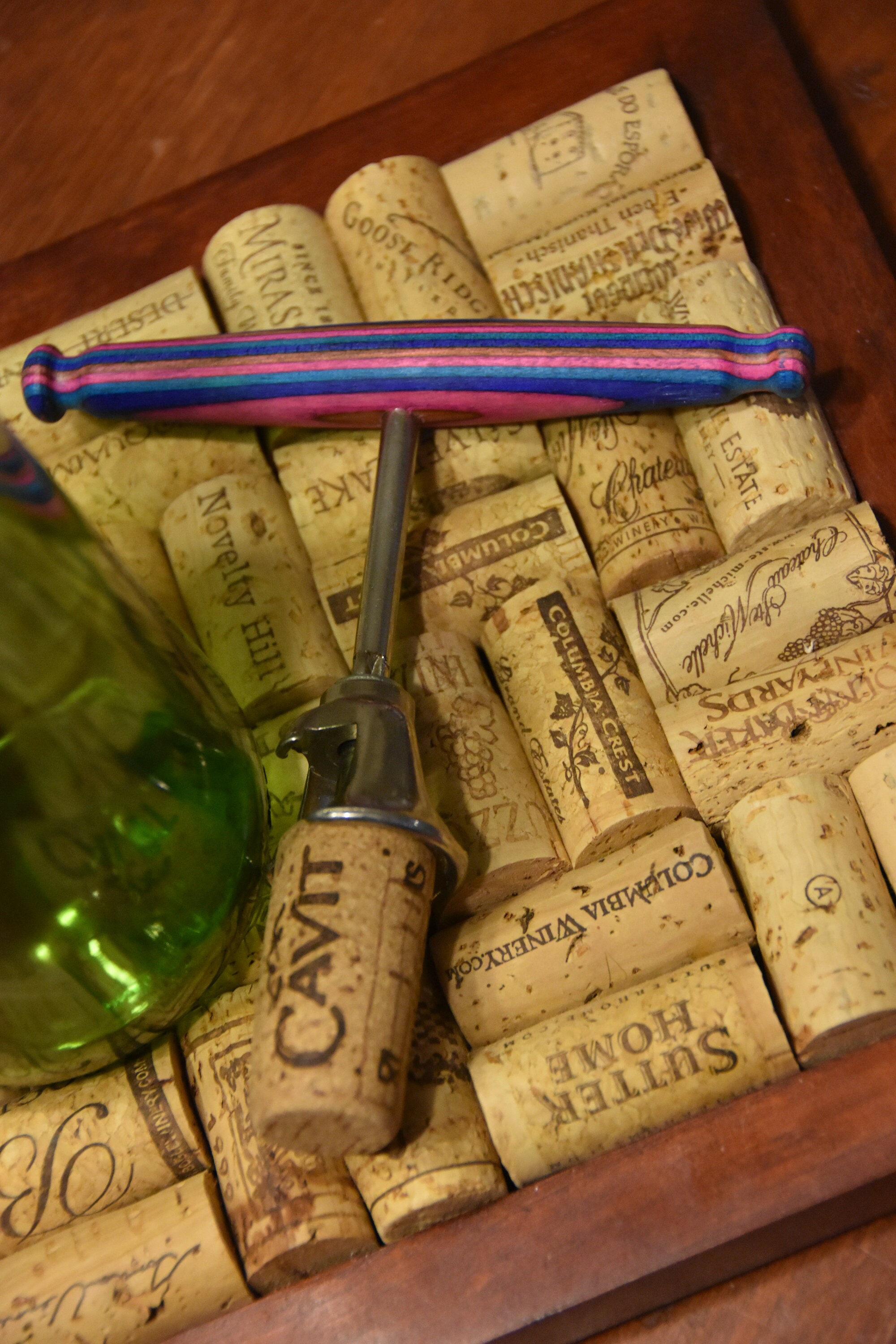 Hecho a mano Spectraply Wooden Corkscrew Extractor Rosa, Azul y Teal ...