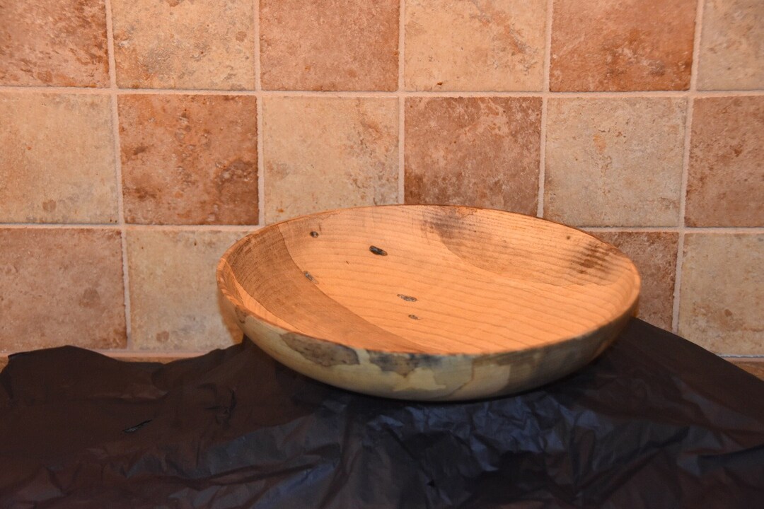 Handmade Spalted Ash Fruit Bowl With Natural Bore Holes - Etsy