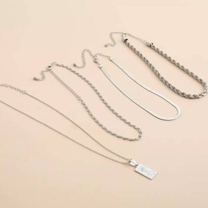 Chain Necklace 4pc Set Gold Necklace Set Rope Chain - Etsy Canada