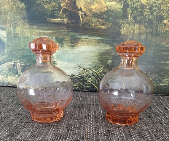 Pink Glass Bottles - Etsy