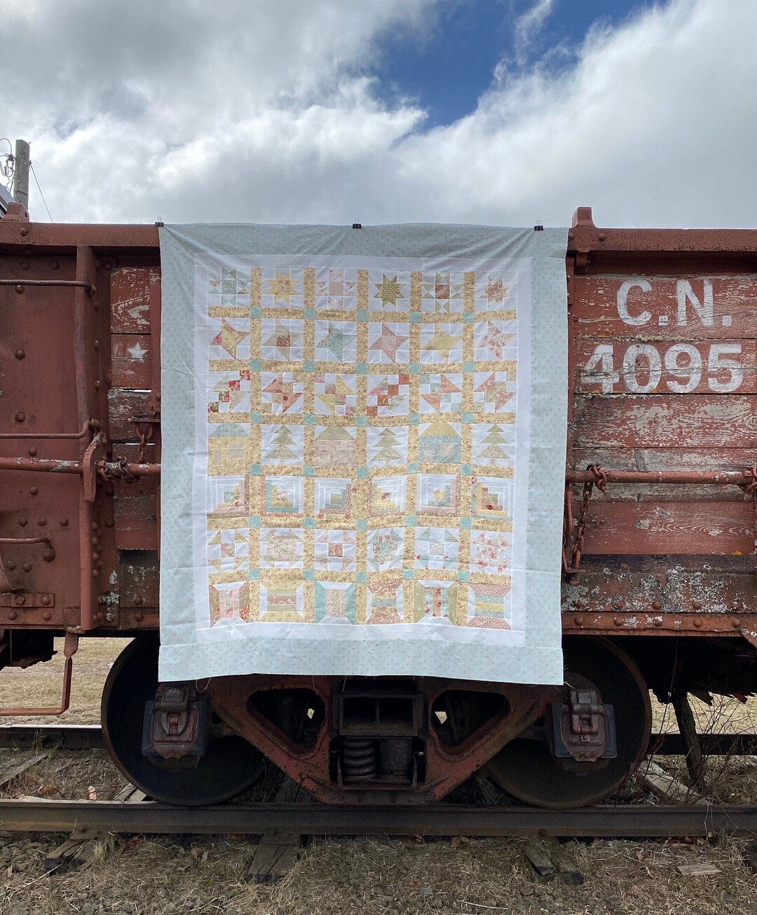 Patchwork Unfinished Quilt Top, Lap Size Quilt Top, Twin Bed Quilt Top ...