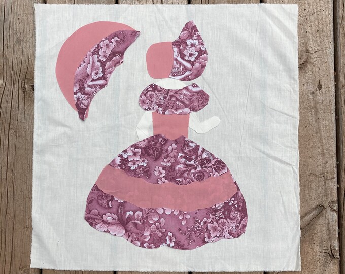 Vintage Quilt Blocks, Vintage Quilt Kit, Vintage Colonial Lady Quilt ...