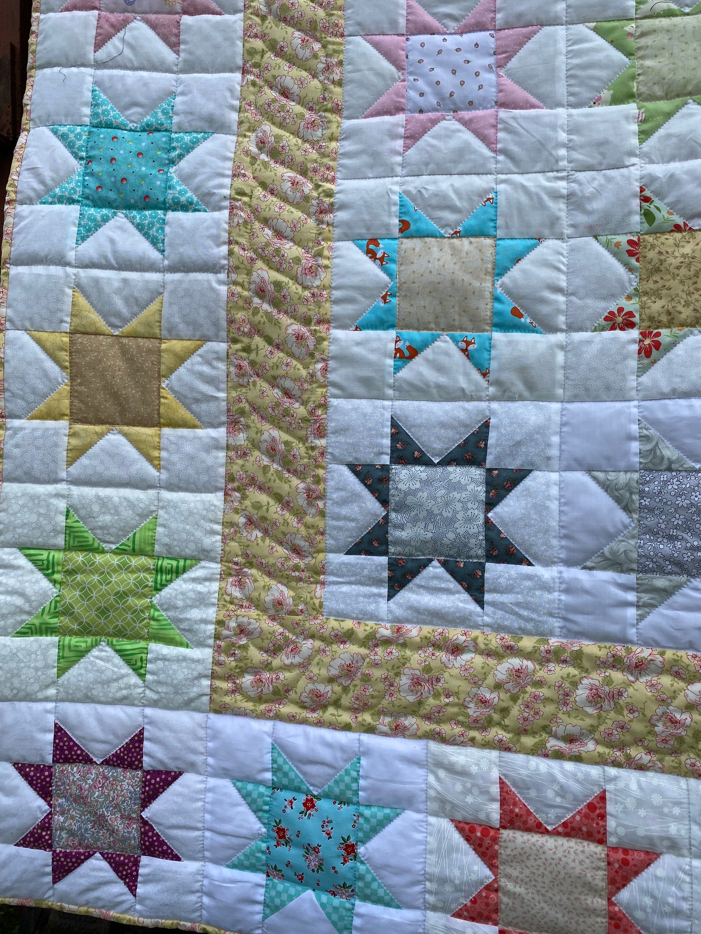 Finished Star Lap Quilt, Homemade Lap Quilt, Finished Lap Quilt ...