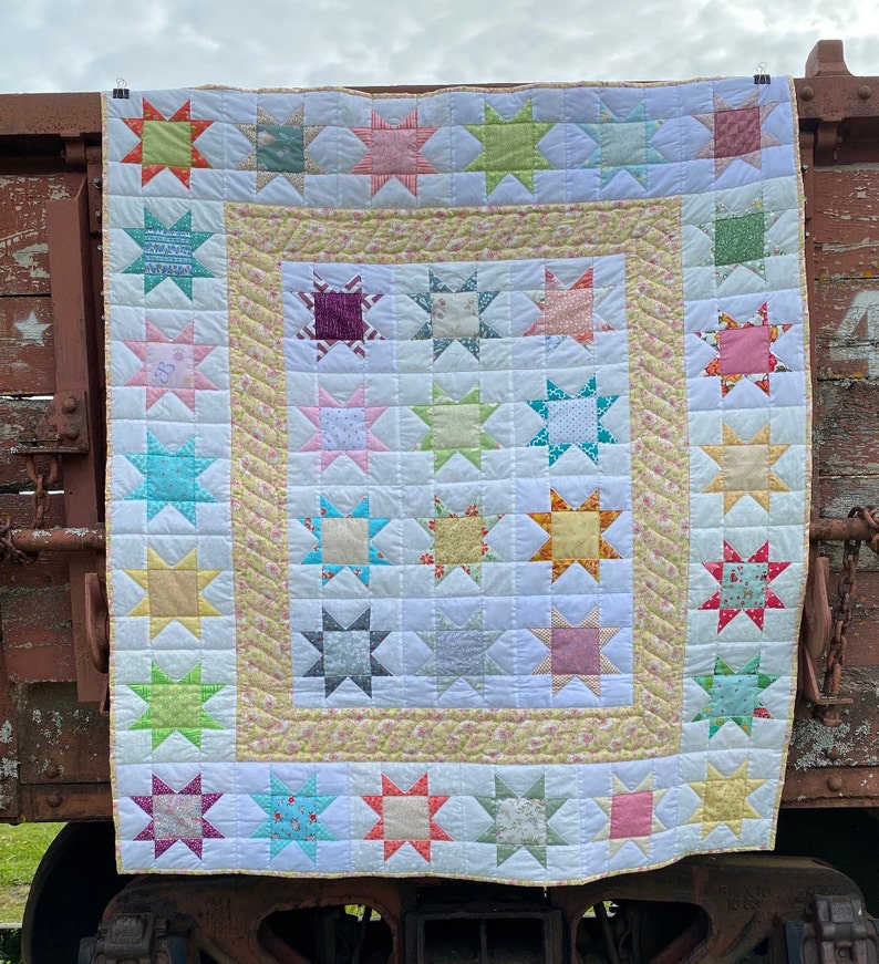 Finished Star Lap Quilt, Homemade Lap Quilt, Finished Lap Quilt ...