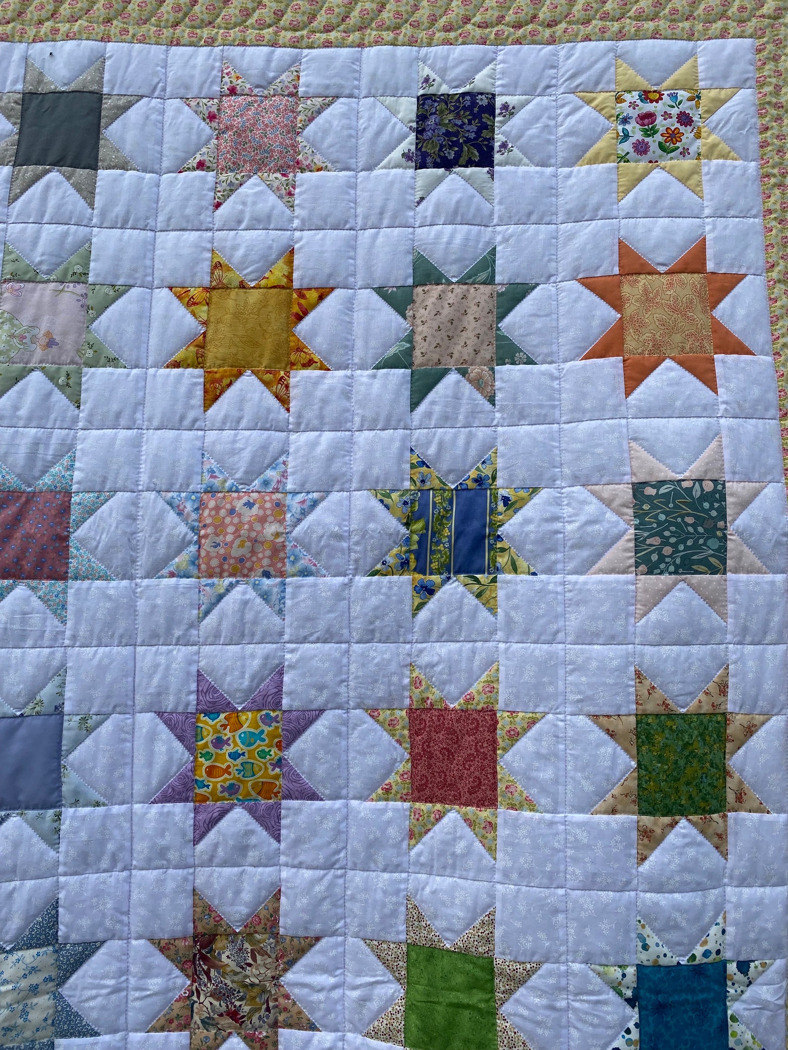 Finished Star Lap Quilt, Homemade Lap Quilt, Finished Lap Quilt ...