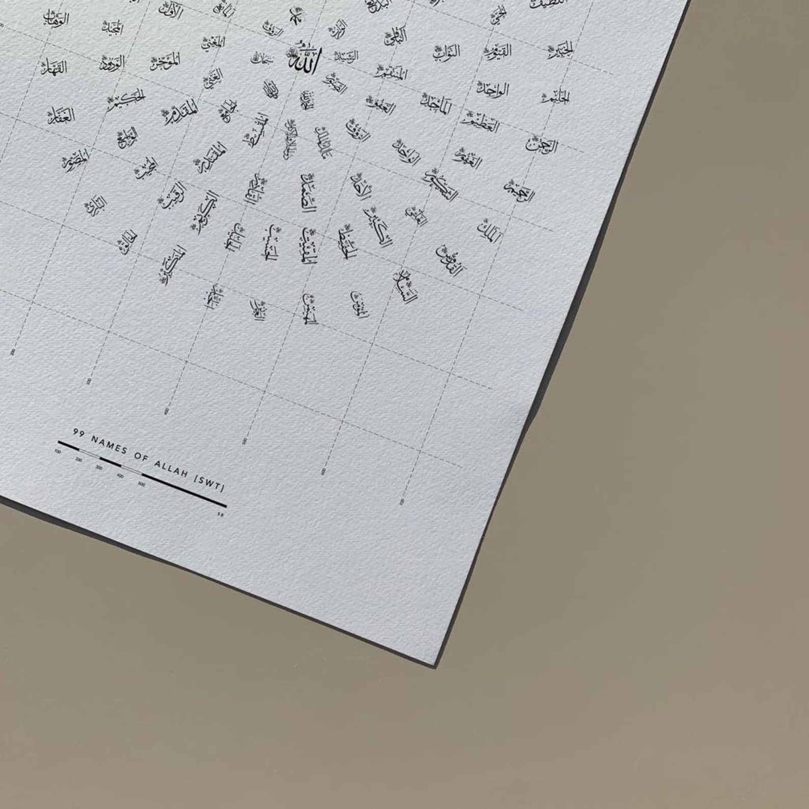 99 Name of Allah SWT on a 350 Gsm Watercolour Sheet Digital - Etsy