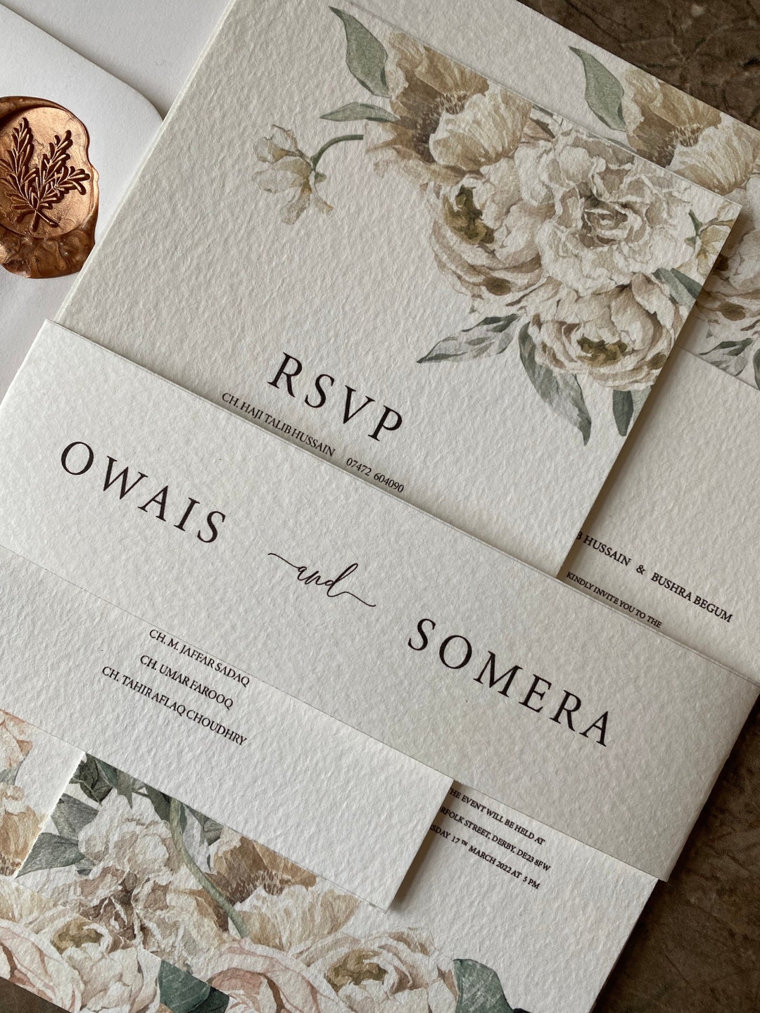 Wedding Invitation Set, Vellum Wedding Invitations Set With Envelopes ...