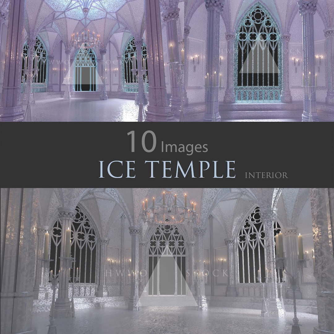 Ice Temple/fantasy Temple/architecture/temples/interior/cinematic Scene ...