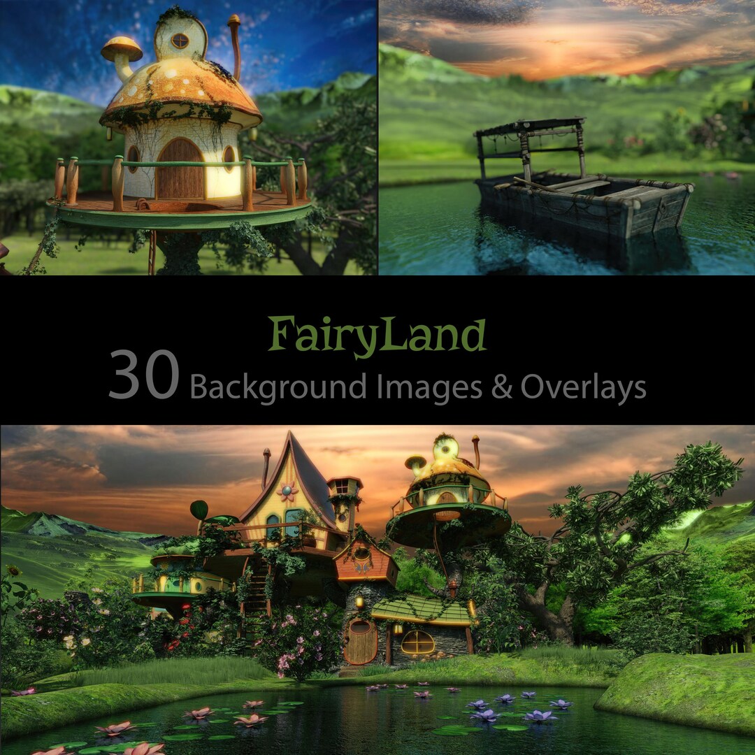 Fairy Land/backdrops/background Images/landscape/fantasy World/houses ...