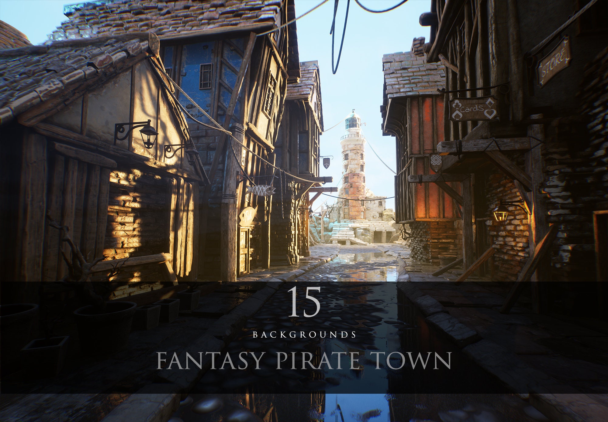 Pirate Town/fantasy Scene/city/medieval/cinematic - Etsy