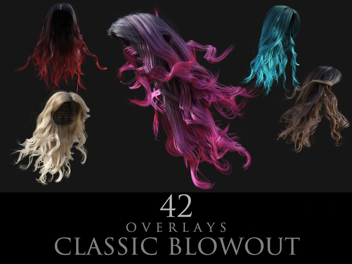 Long Curly Hair/urban Fantasy/long Hair/classic Hair/colorful Hair/png ...