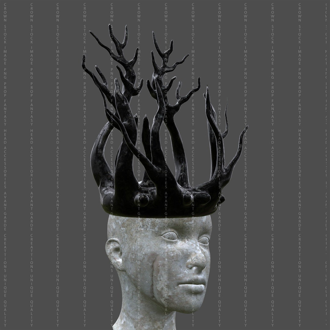 Tribal Crown/black Marble/headgear/accessories/stock Image/gothic/dark ...