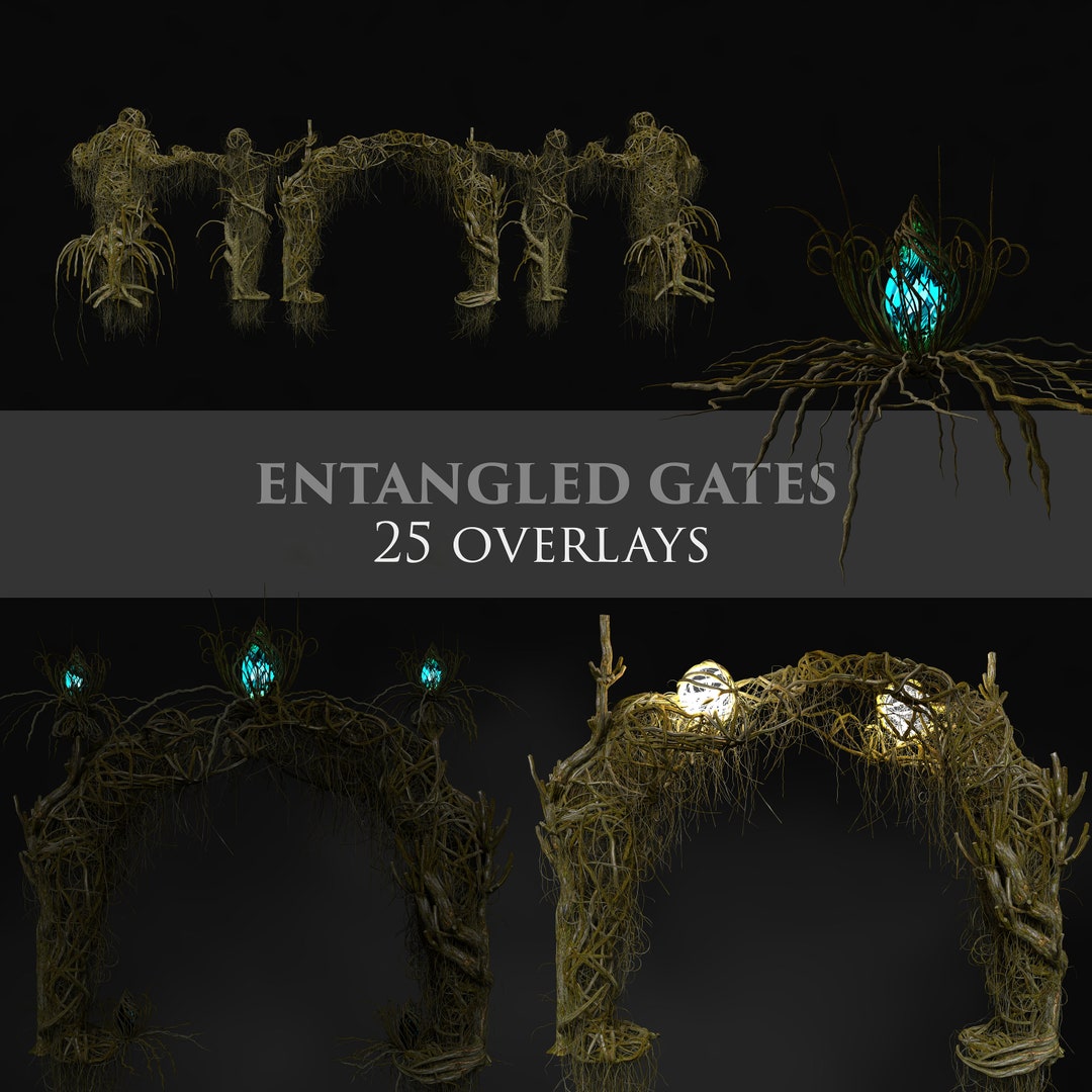 Entangled Gates/vines/branches/nature/fantasy Plants/halloween/clipart ...