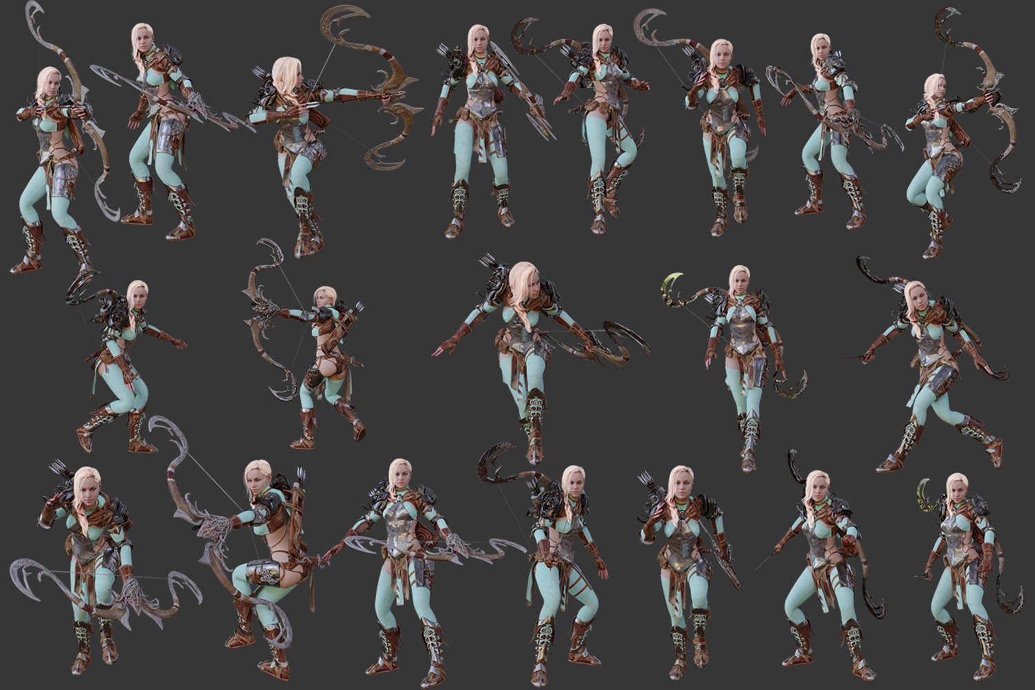 20 Armored Poses/warrior/sword/armor/fighter/fantasy/dungeons - Etsy