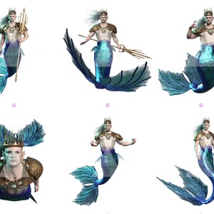 Merman/poseidon/god/fantasy Characters/fairy Tale/mythology/underwater ...