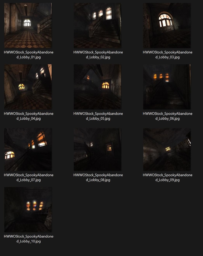 Abandoned Lobby/ Interior/background/spooky/dark/industrial/scary/stock ...