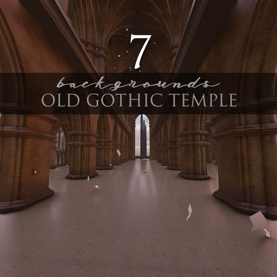 Old Gothic Temple/fantasy Temple/interiors/backdrops/digital ...