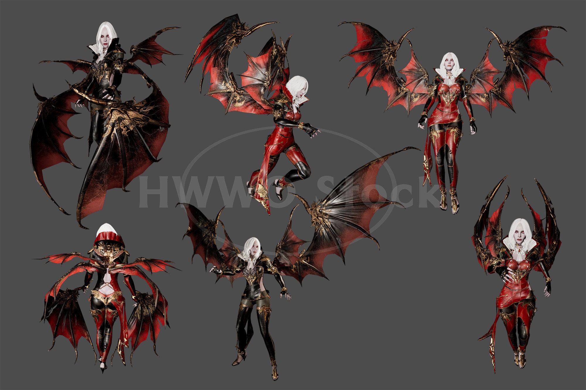 Vampire Mistress/bat Woman/wings/gothic/beauty/fantasy Character ...