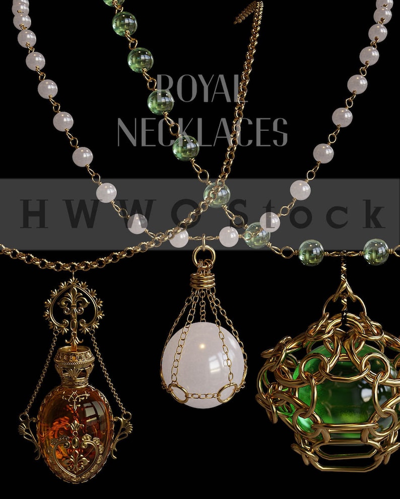 Royal Necklaces/overlays/pendants/jewelry/3d Renders/gothic ...