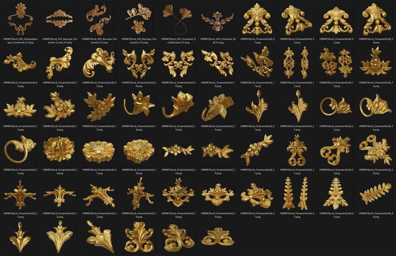 Golden Ornaments/embellishments/deco/gold/luxury/accessories/png ...