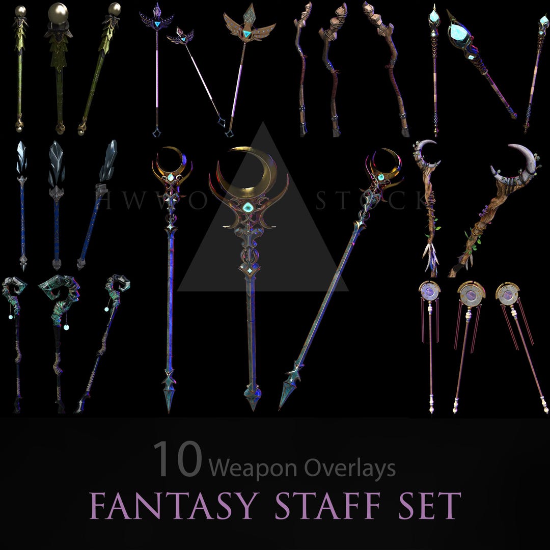 Fantasy Staff Set/wizard/witchcraft/artifacts/images/ Fantasy/weapon ...