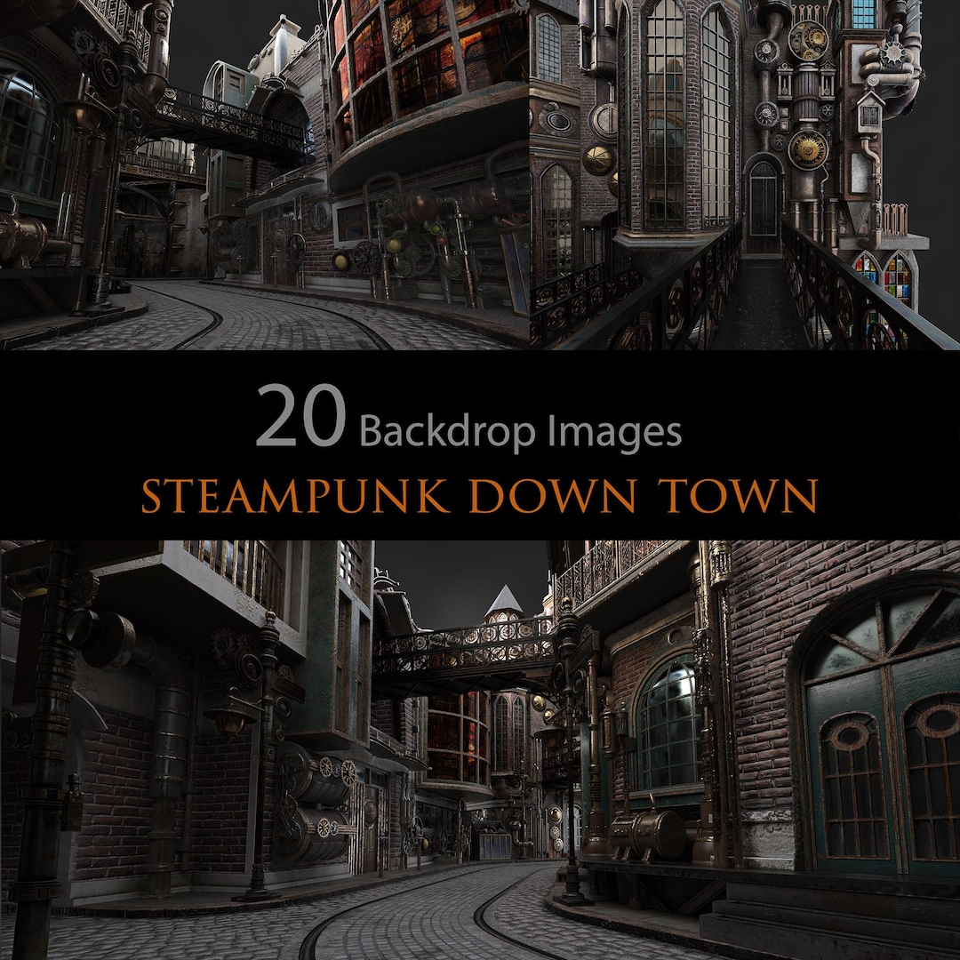 Steam Punk Down Town/fantasy Backgrounds/architecture/backdrops ...