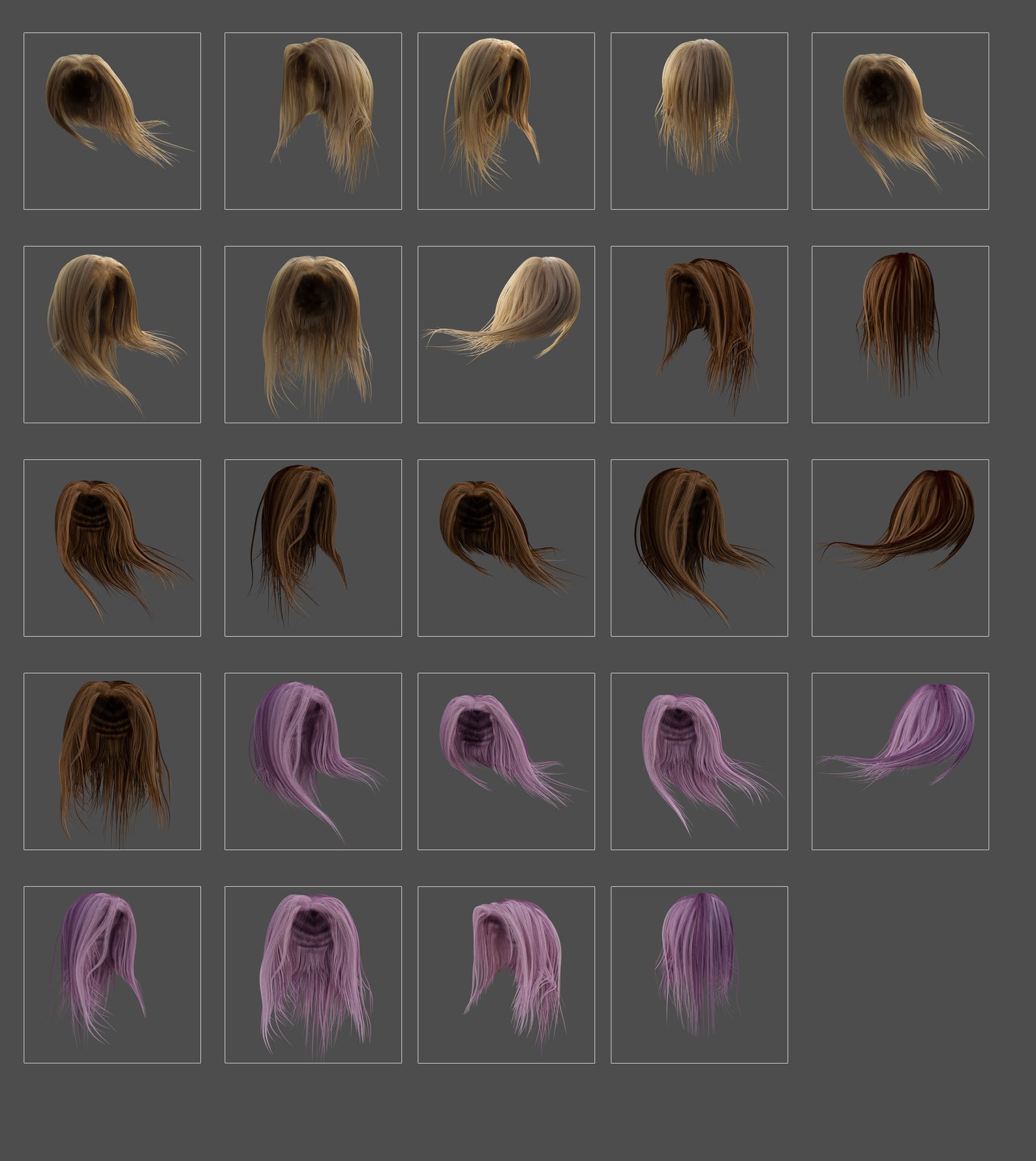 Stylized Hair /overlays/swaps/female/3d Renders/fictional Character ...
