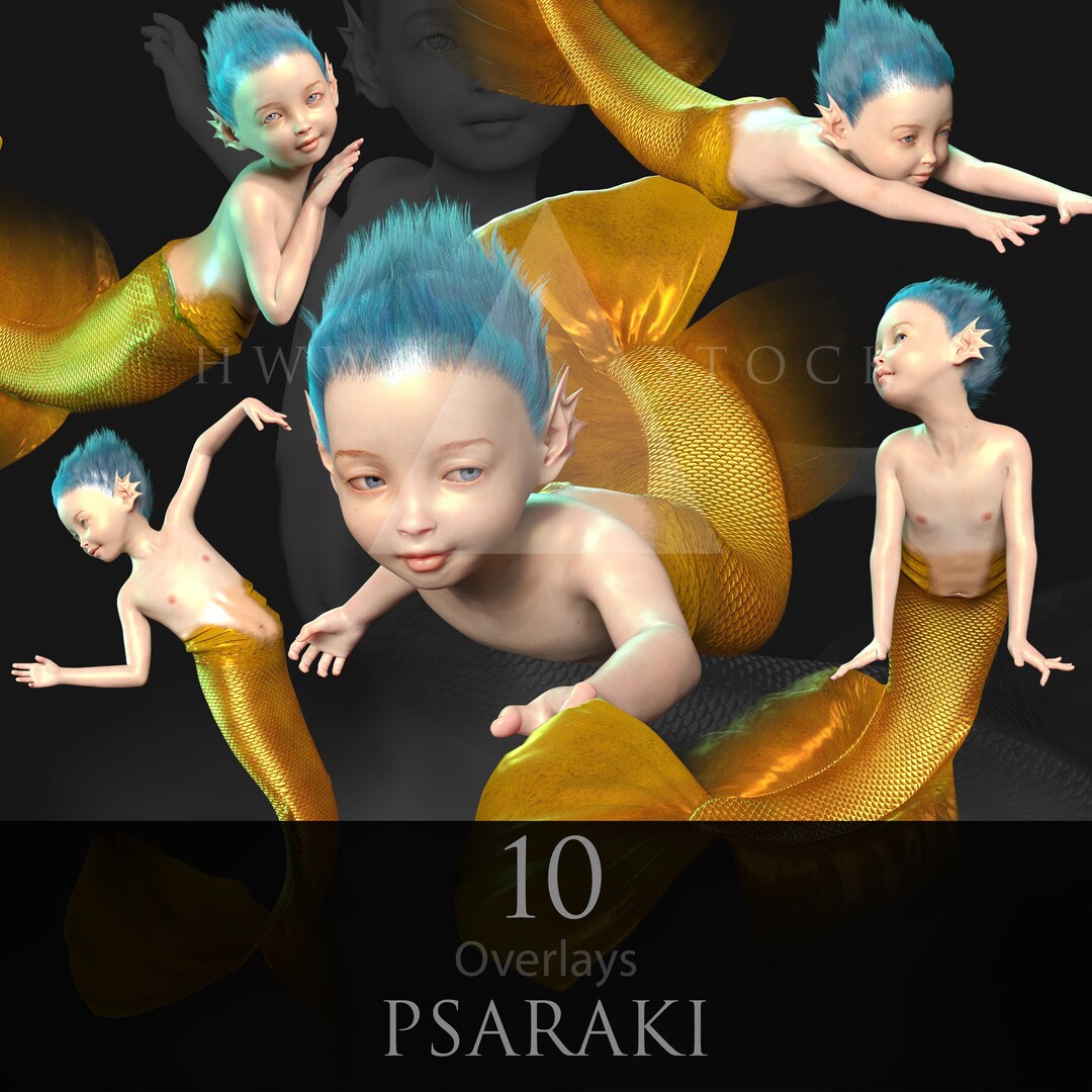 Young Merman/fantasy Characters/fairy Tale/fish Boy/underwater/water ...