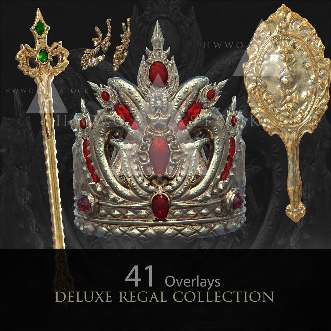 Deluxe Regal Collection/crown/ Scepter/royal/embellishments/gold/luxury ...