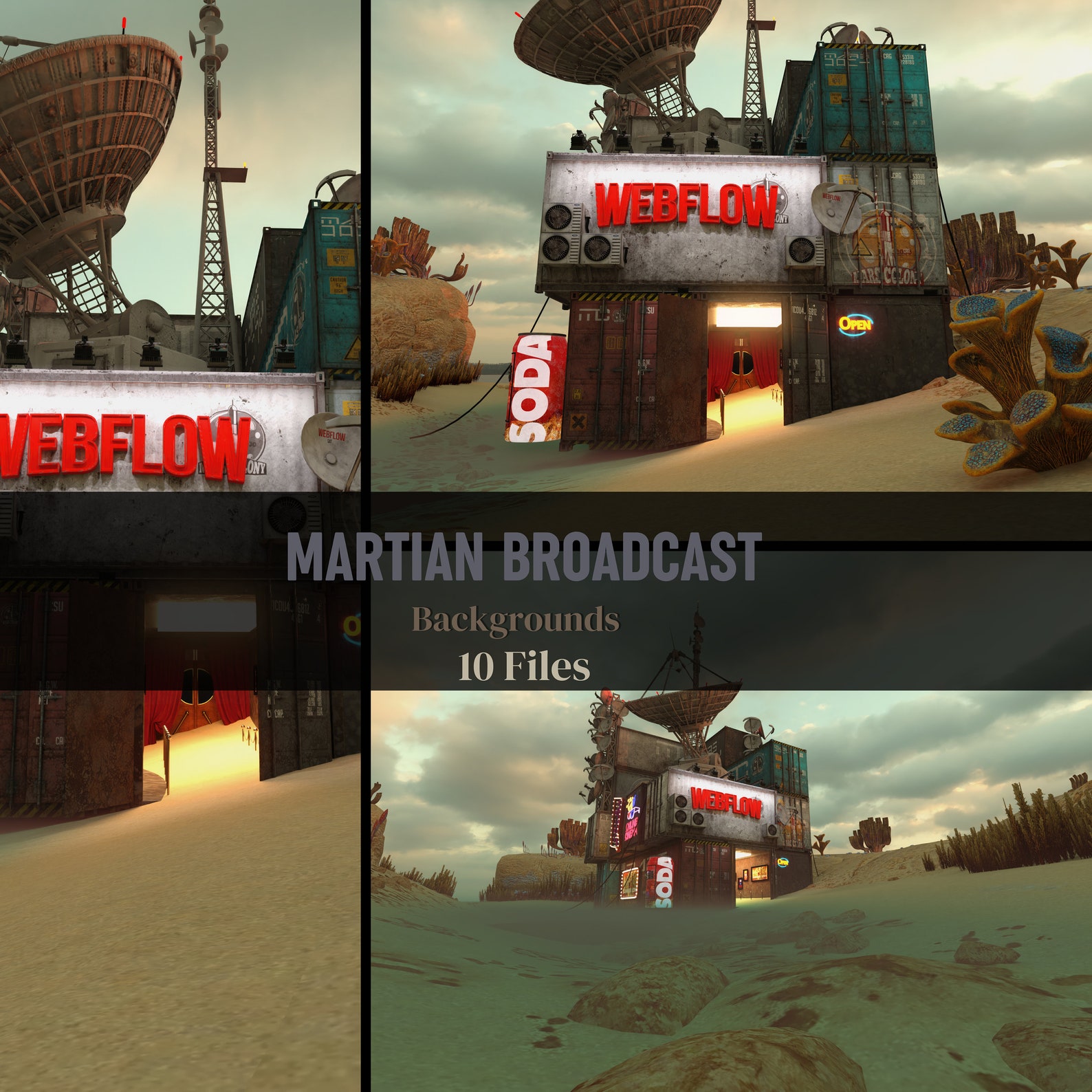 Martian Broadcast/sci-fi Backgrounds/post-apocalypse/mars/photoshop/3d ...