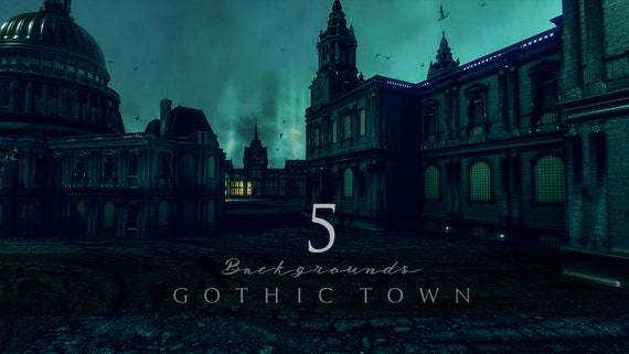 Gothic Town/fantasy Scene/backgrounds/dark | Etsy