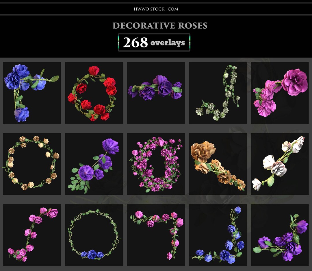 Decorative Roses/vines/flowers/fantasy Plants/spring/romantic/frames ...