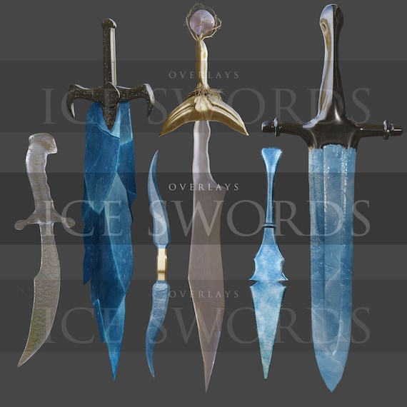 Ice Swords/overlays/magic/fantasy Swords/3d | Etsy