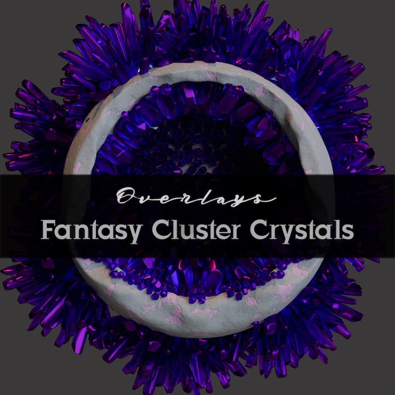 Crystal Clusters/overlays/fantasy Crystals/magical - Etsy