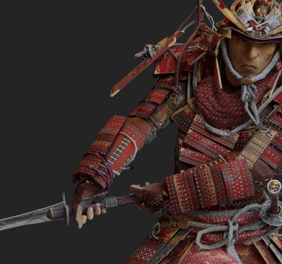 Red Samurai Warrior Armor