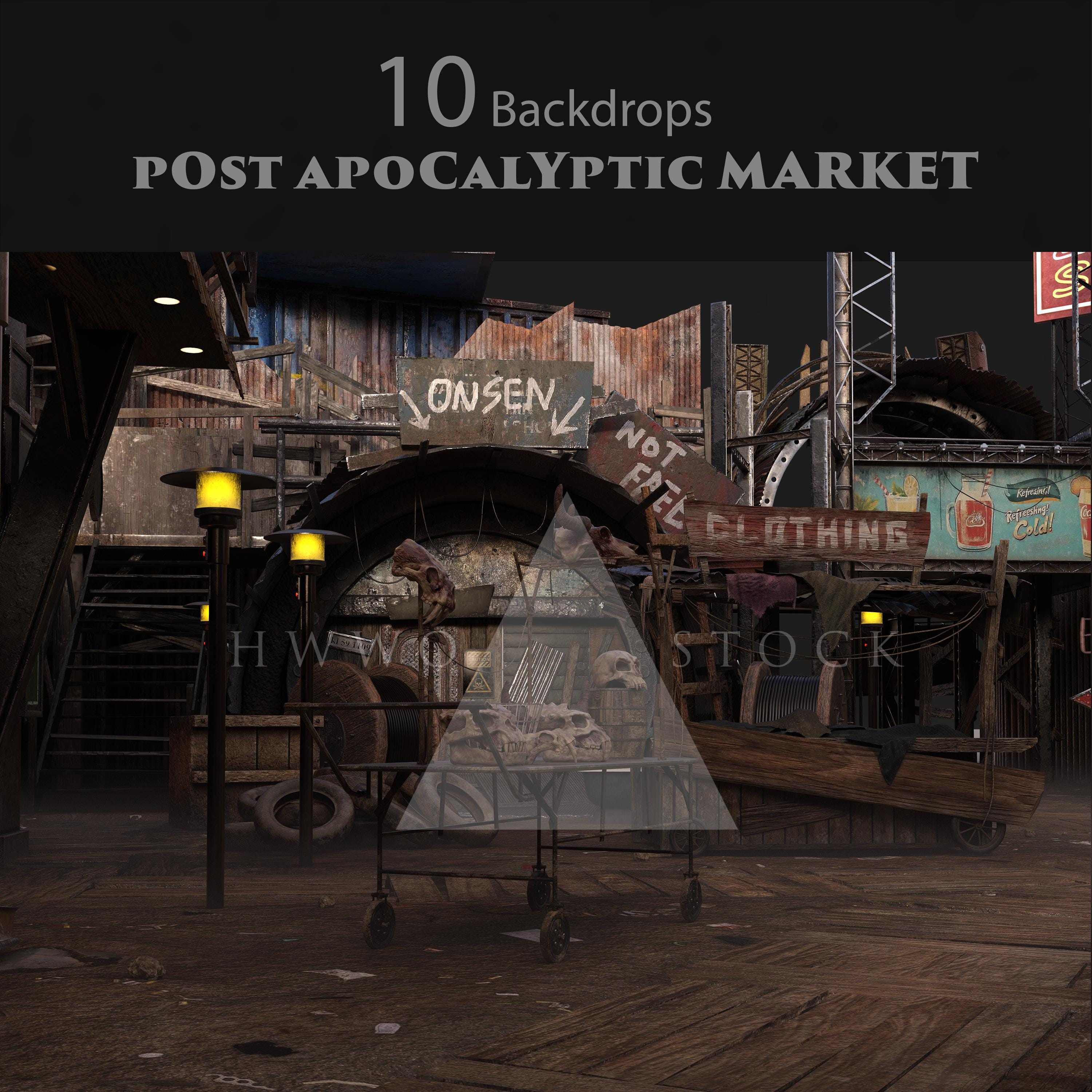 Post-apocalyptic Market/backdrops/junk Yard/rusty/old/stock Image ...