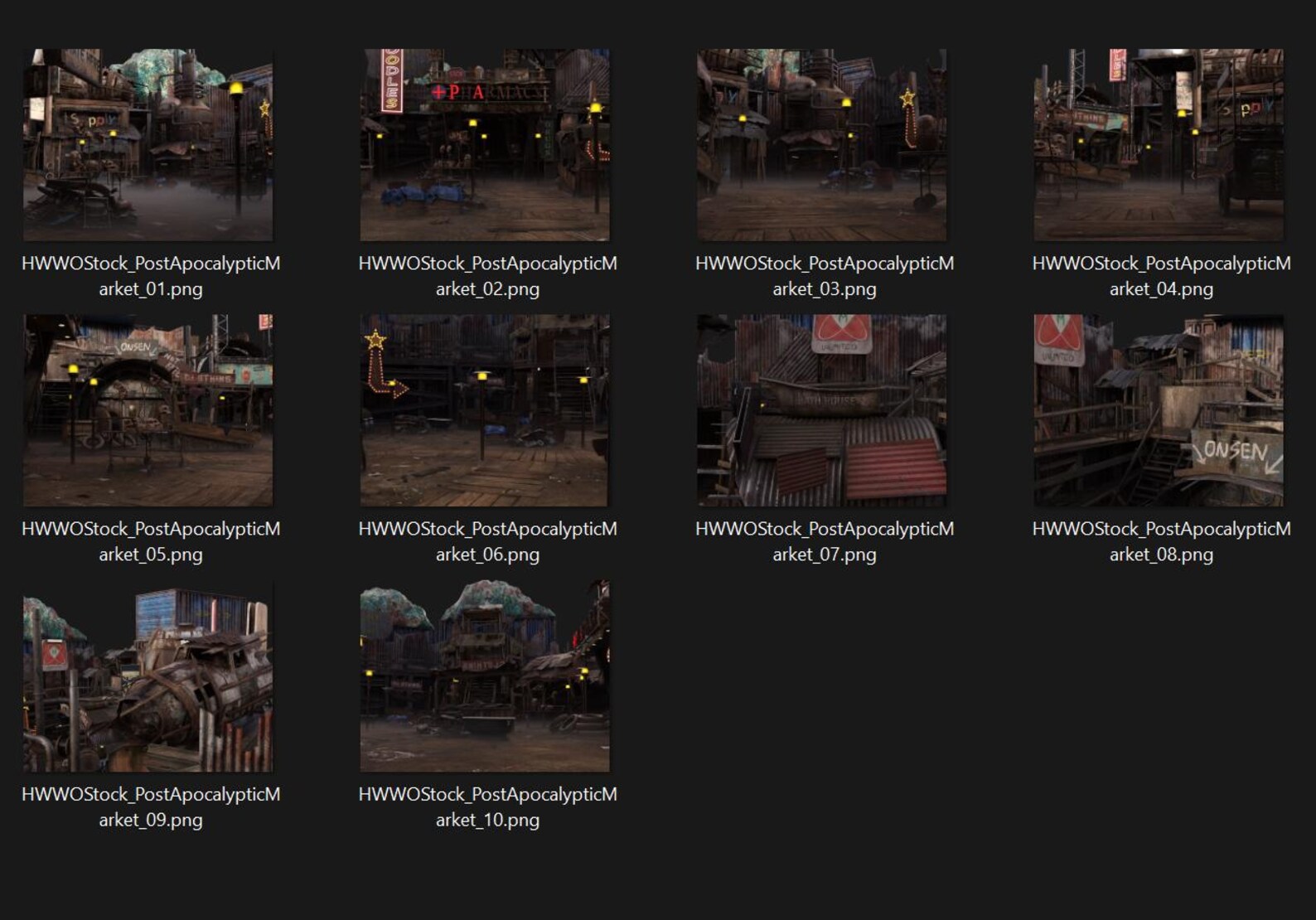 Post-apocalyptic Market/backdrops/junk Yard/rusty/old/stock Image ...