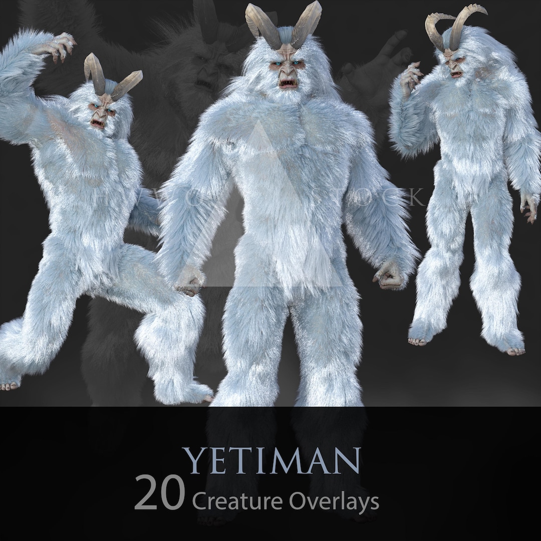Yeti Man/yeti/monster/beast/fantasy Creature/png/overlays/creature ...