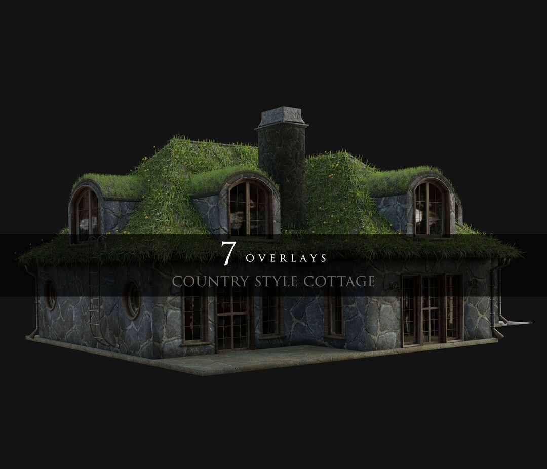 Cottage House/architecture/cozy/overlays/green House/3d Rendered ...
