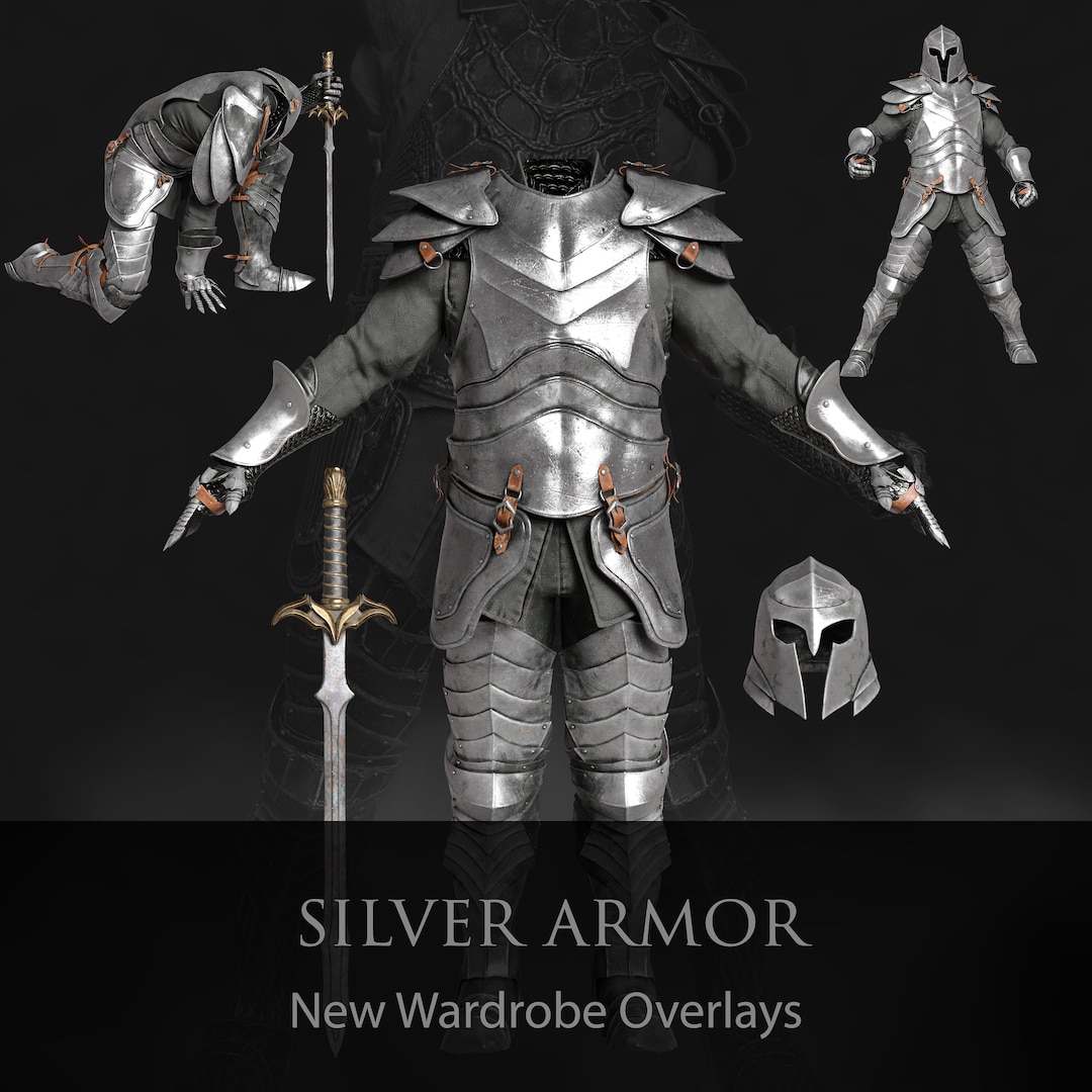 Silver Armor/knight/fantasy/clothes/overlays/instant Downloads/png ...