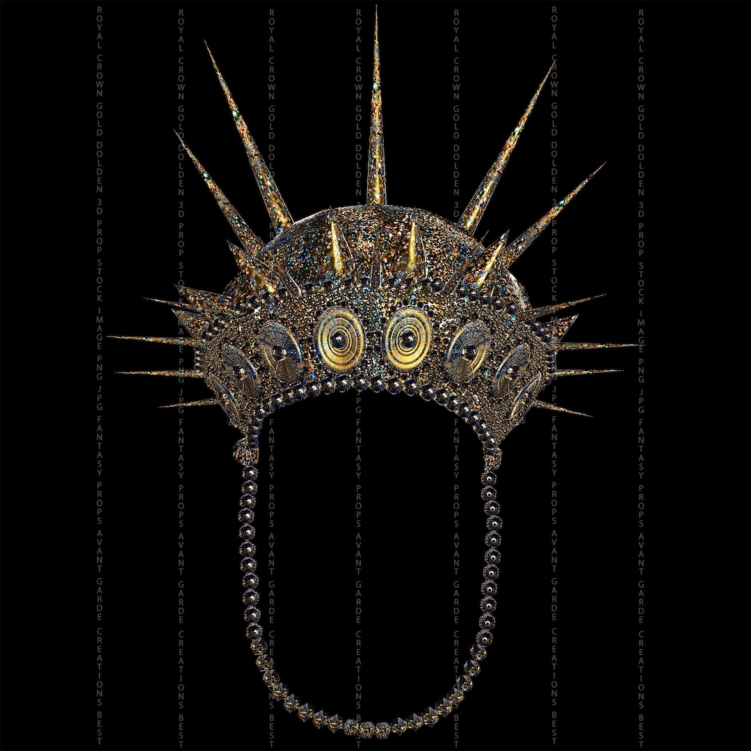 Royal Crown/golden Prop/headgear/accessories/stock Image/gothic/gold ...