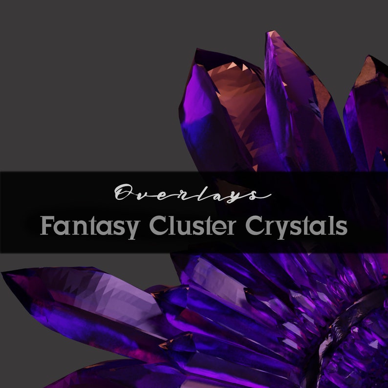 Crystal Clusters/overlays/fantasy Crystals/magical - Etsy