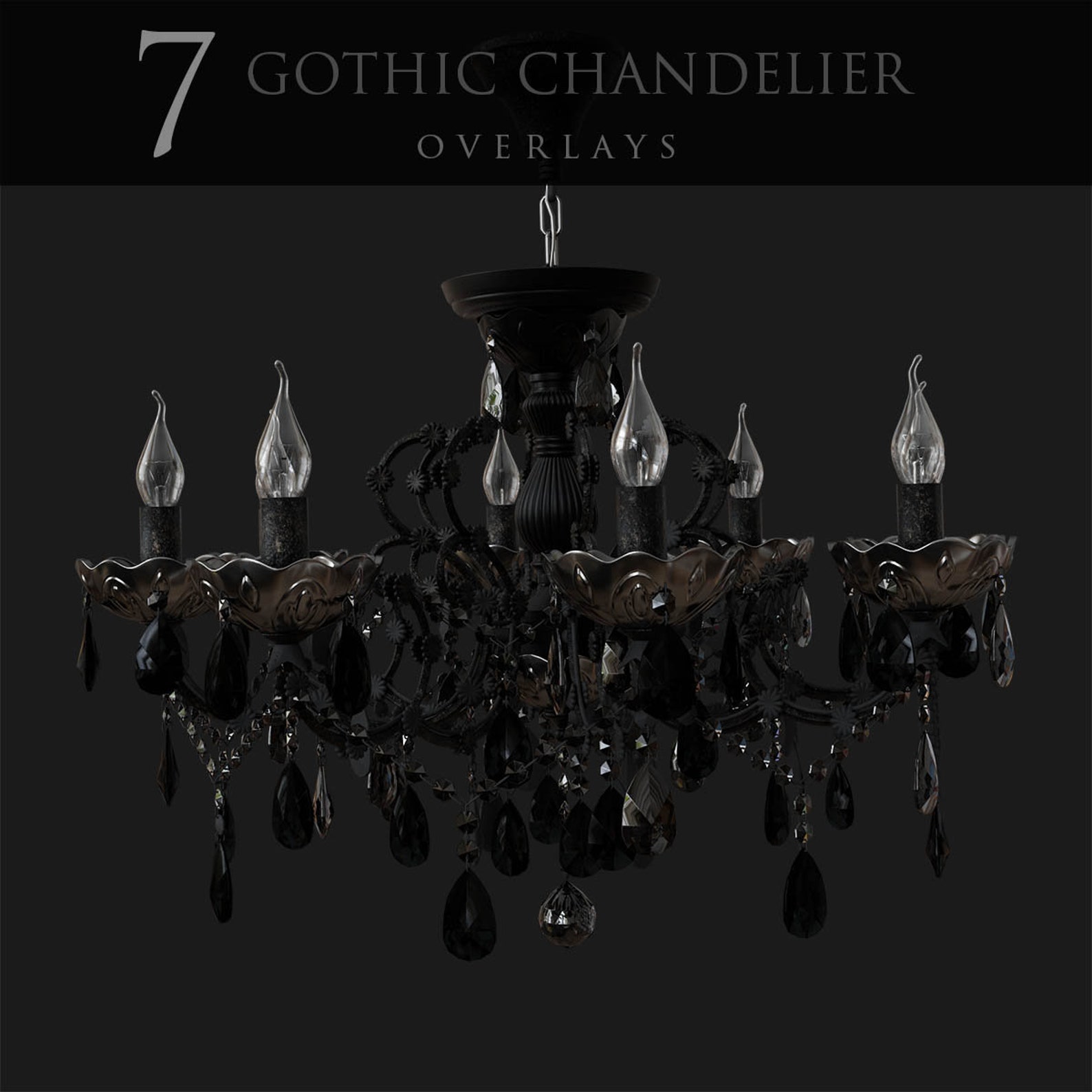 Chandeliers/gothic/overlays/magic/crystals/3d Renders/fantasy ...